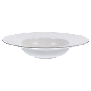 Kichvoe Ceramic Soup Bowl, Wide Rim Soup Bowls Ceramic Pasta Bowls Shallow Porcelain Salad Plate for Pasta, Spaghetti, Dipping Bread, Salad- 10 * 2Inch