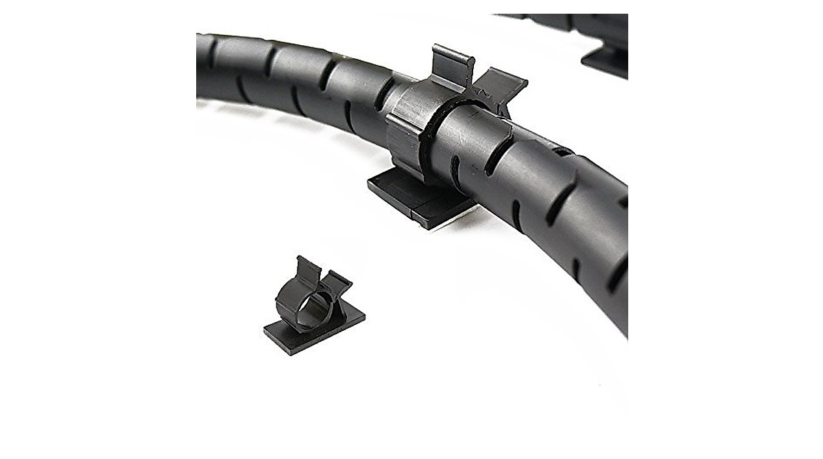 25 Pcs Black Adhesive Backed Nylon Wire Adjustable Cable Clips Clamps ...