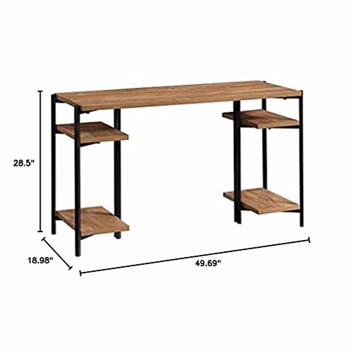 Sauder North Avenue Desk, L: 49.69" x W: 18.98" x H: 28.50", Sindoori Mango Finish