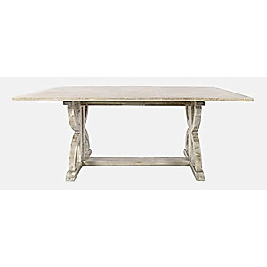Jofran Fairview Rustic Trestle Dining Table, 78''Lx42Wx30''H, Ash