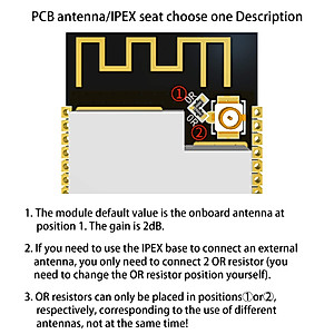 Aokin ESP32-CAM Camera Module, ESP32 Development Board WiFi and Bluetooth with OV2640 2MP Camera for Arduino, 1 Pcs