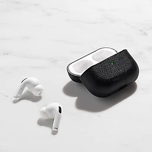 Courant Premium Leather AirPods Pro Case Cover, Compatible with Apple AirPods Pro, Visible Front LED Light, Anti-Scratch, Shock Resistant, Supports Wireless Charging