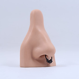 FANSING Halloween Septum Rings for Women 16g Septum Jewelry Black Bat Septum Ring 10mm Surgical Steel Daith Piercing Body Jewelry 16 Gauge