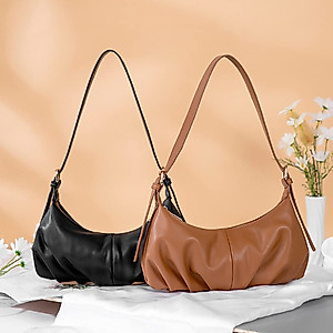 CLUCI Shoulder Bag,Purses for Women Dumpling Small Hobo Bags Vegan Leather Ladies Clutch with Adjustable Strap