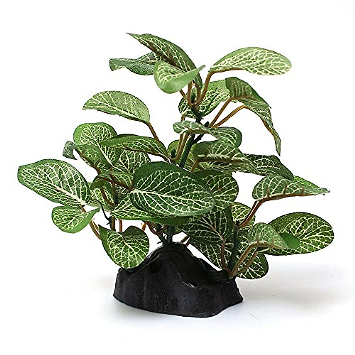 Otimark 2 Piece Realistic Faux Silk Aquarium Ficus Tree Cool Small Betta Fish Tank Grass Fake Artificial Plants Plastic Decorations Ornament