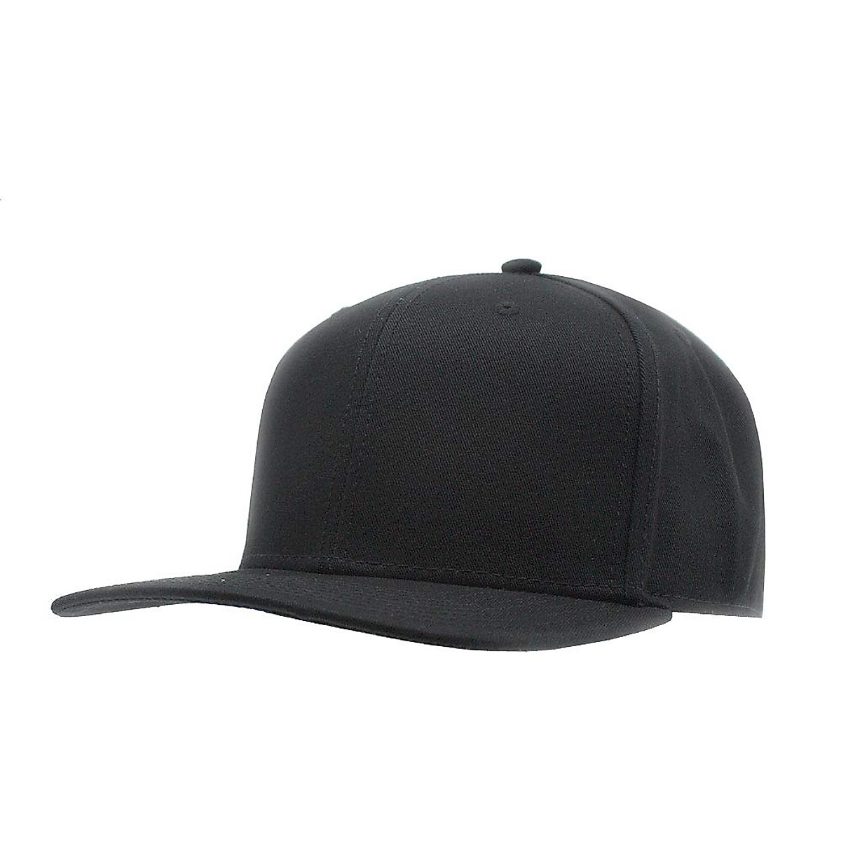 The Vintage Year Flat to Full Flip Brim Cotton Twill Bendable Visor Adjustable Snapback Caps (Black)