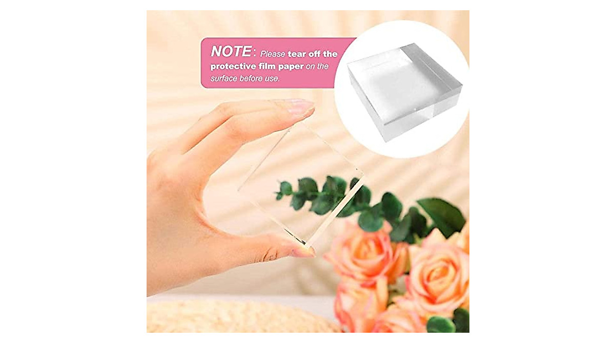 GUANLI Acrylic Display Block for Collectibles - Clear Riser