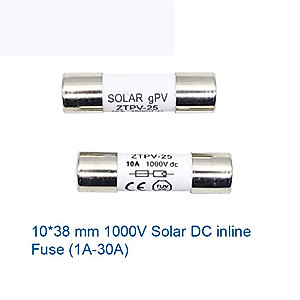 PIKIS 5PCS Solar in-line Fuse Connector 20A mp 1000 V DC Male to Female PV Solar Fuse Holder