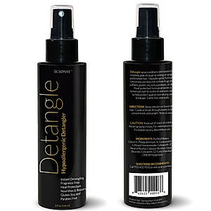 SCIONSE Hypoallergenic Detangle, Fragrance Free, Unscented, Heat Protectant- Detangler and Leave-in Conditioner
