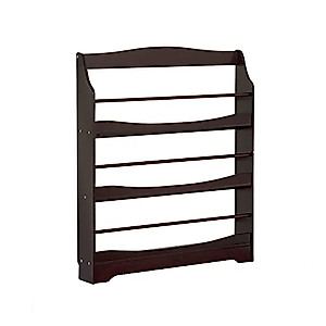 Guidecraft Expressions Espresso Bookrack - Kids Wooden Storage Bookshelf for School, Playroom and Bedroom Furniture