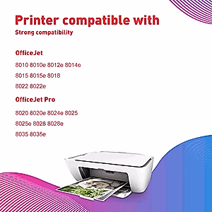 HOTCOLOR 910XL Black Replacement for HP 910 XL 910XL Ink Cartridges for OfficeJet Pro 8020 8025e 8025 8028 8035e 8035 OfficeJet 8022 8022e 8015 Printer (1 Black, 1Pack)