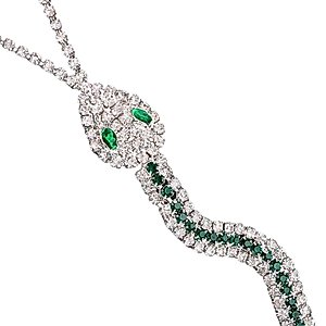 Nieeweiy Rhinestone Chest Bracket Bra Rhinestone Snake Silver Rhinestone Chest Chains Bikini Body Jewelry Simple Body Jewelry for Women