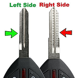 KeylessOption Keyless Entry Remote Uncut Car Ignition Chip Key Fob Replacement for OUCG8D-620M-A