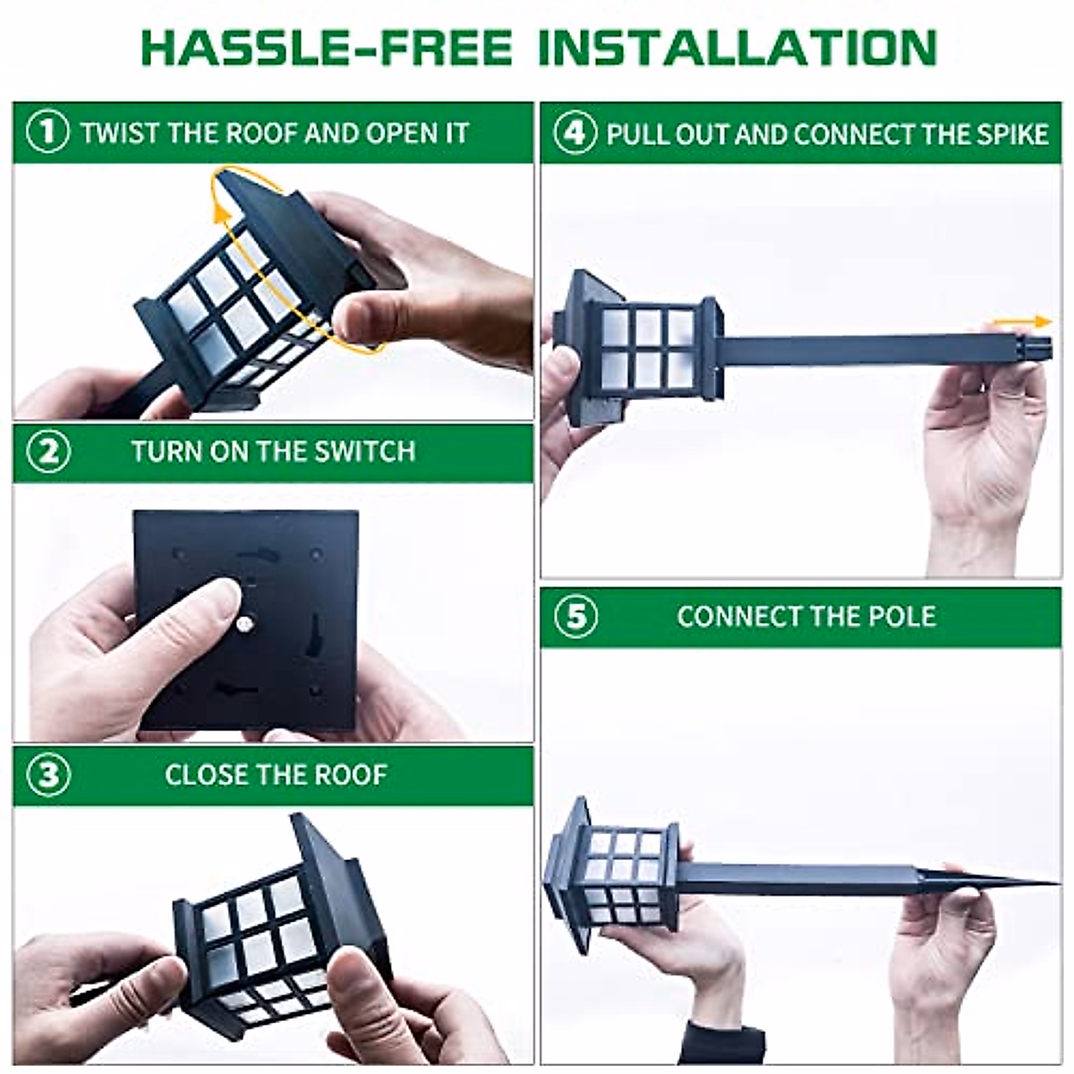 PLEAPOP Solar Outdoor Lights, 12 Pack Waterproof Solar Pathway Lights, 10 Hrs Long-Lasting LED Landscape Lighting Solar Garden Lights, Solar Lights for Walkway Path Driveway Patio Yard & Lawn