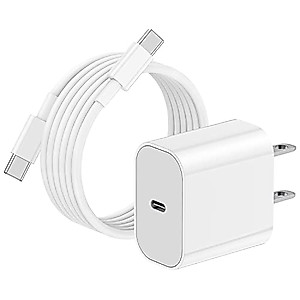 20W USB C Fast Charger for iPad Pro 12.9, 11 inch 2018, iPad Air 5th/4th 10.9 inch 2022/2020, iPad Mini 6 Generation 2021, Type C Charger with 10 ft USB C to C Charging Cable for for Samsung Galaxy