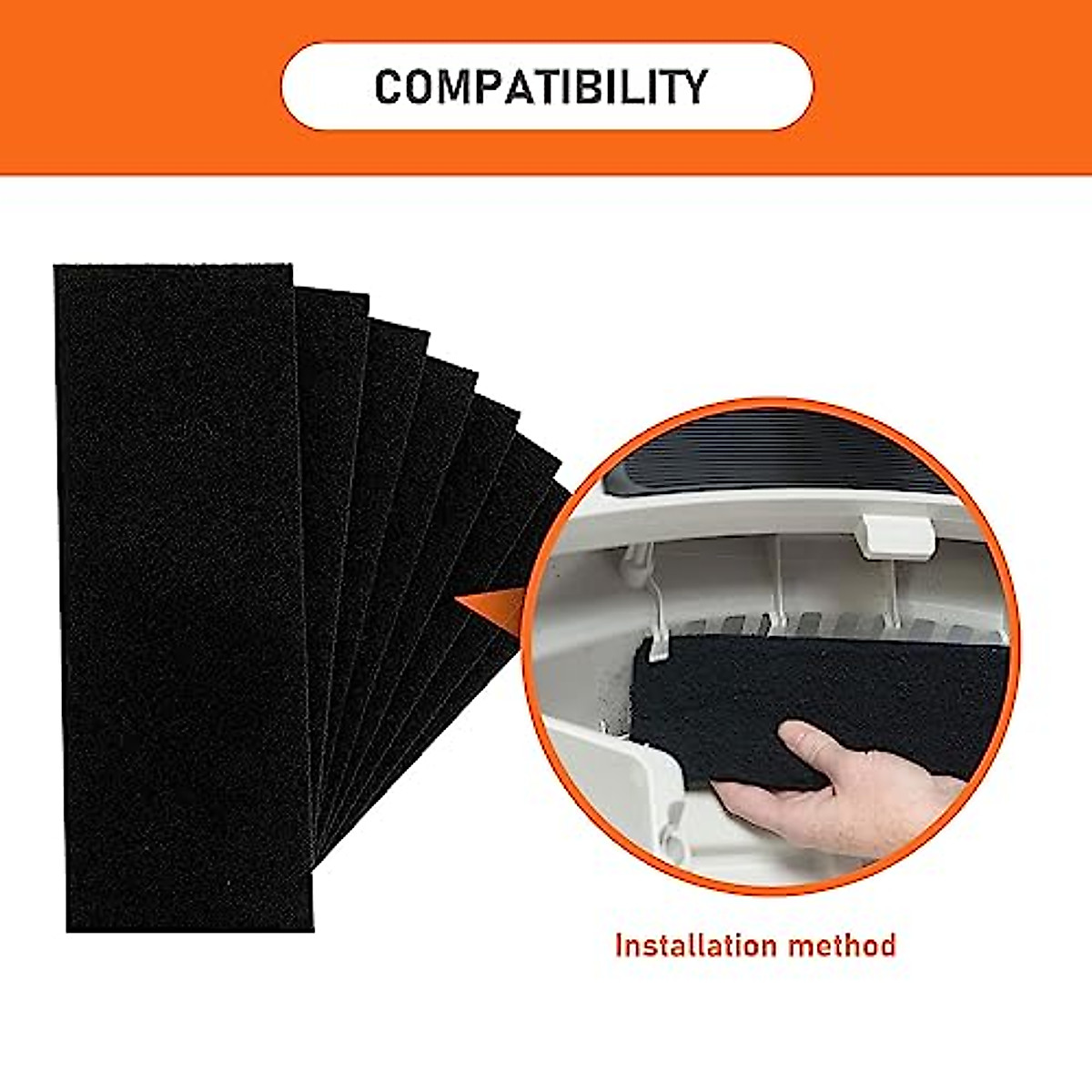 100 Pack Waste Drawer Liners Compatible with All Litter Box Robot Models, 9-11 Gallons Replacement Liners Plus 8 Pack Activated Charcoal Filters, Custom Compatible with Litter Box Robot waste drawer