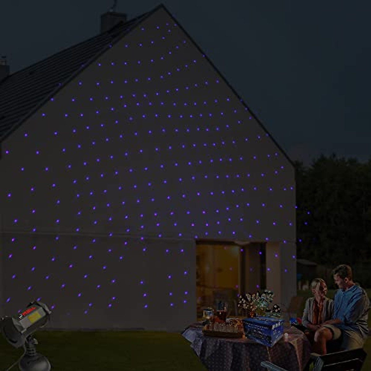 LedMAll Bluetooth Motion Full Spectrum 7 Color White Star Effects Laser Christmas Decorative Lights Remote Control