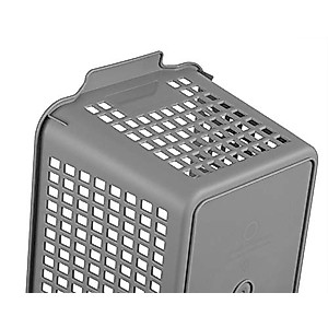 Plastic Storage Basket - 4 Pack Plastic Storage Basket Tray, Gray Plastic Storage Bins, Organizer Bins, Weave Storage Basket with Handles, Perfect for Office Kitchen Bathroom