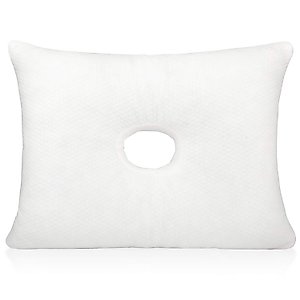 IMPRESA Firm Memory Foam Pillow with an Ear Hole - Includes 2 Pillowcases - FSA/HSA Eligible - Helps Reduce Ear Pain from CNH, Pressure Sores, Post Ear Surgery, Ear Pain or Ear Plugs - Non-Adjustable