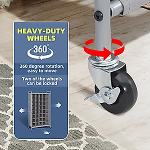 STORAGE MANIAC Shoe Cubby Organizer, Free Standing Shoe Cube Rack for Entryway, Bedroom, Apartment, Closet, 40-Cube Gray