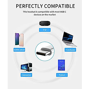 Earphones USB C Headphones, Type C Wired in-Ear Earbuds with Microphone and Volume Control Earbuds, Compatible with Samsung S20/S21,Huawei P20 pro/ P30/P40,Google Pixel 3/4/XL