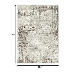 LUXE WEAVERS Modern Abstract Indoor Beige 5x7 Area Rug