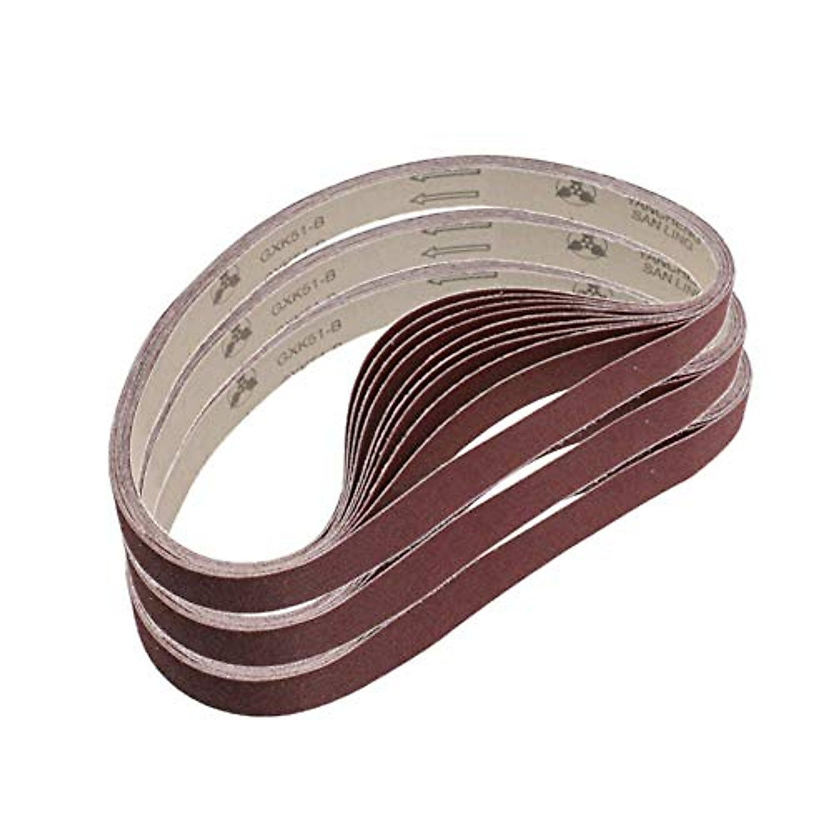 1 Inch x 30 Inch Sanding Belts, 3 Each of 320/400/600/800/1000 Fine Grits, Belt Sander Tool for Woodworking, Metal Polishing, 15 Pack Aluminum Oxide Sanding Belt