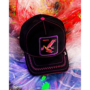 Goorin Bros. The Farm Drip Collection Unisex Adjustable Trucker Hat, Black (TRIIIPPPY), One Size