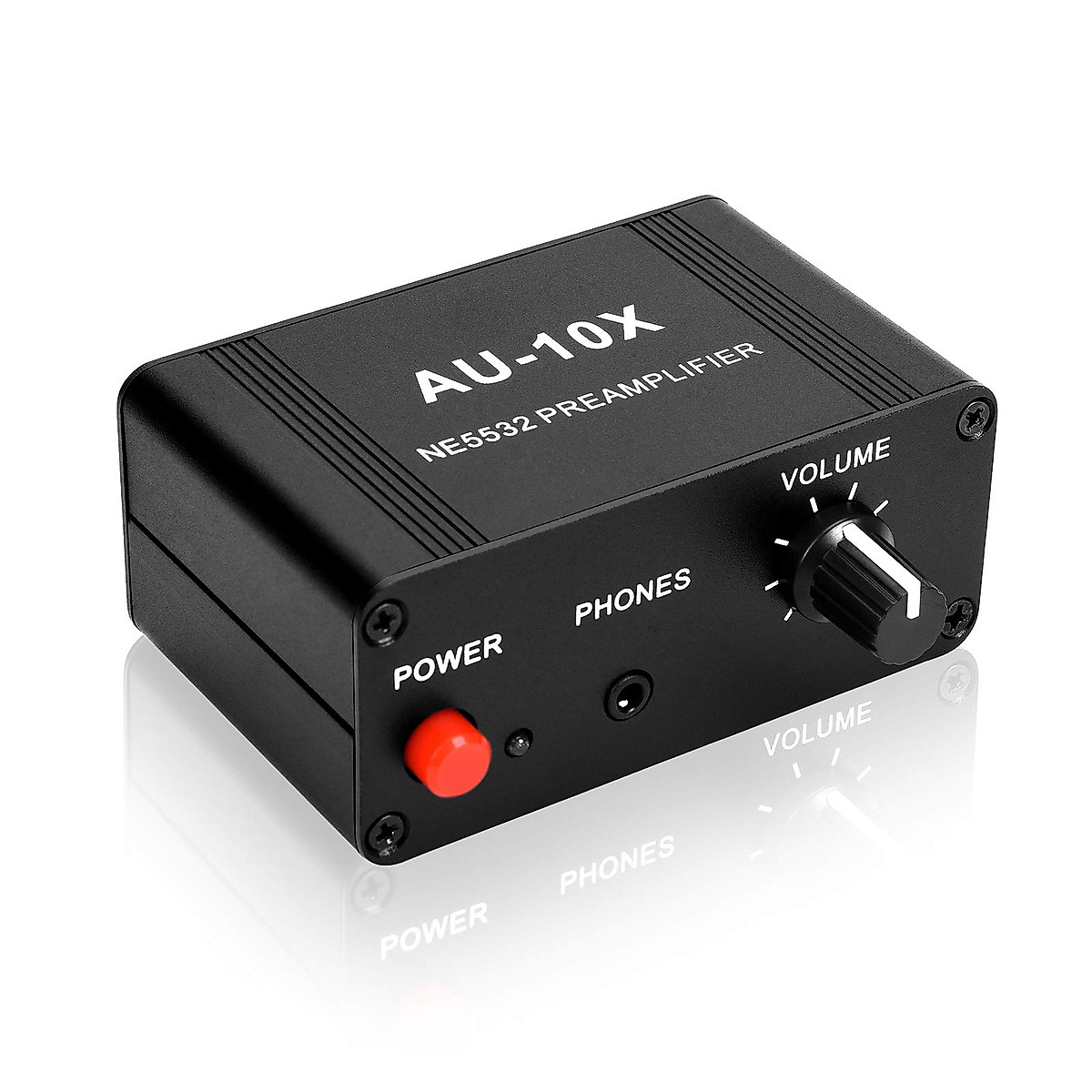 AtNeDcVh Mini Small Stereo Audio preamplifier, Headphone Amplifier, Gain 20dB Phono Turntable Phonograph preamp, Dual op amp NE5532 with RCA 3.5mm Input to RCA 3.5mm Output