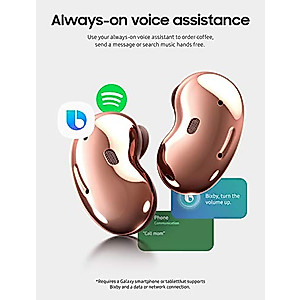 SAMSUNG Galaxy Buds Live True Wireless Earbuds US Version Active Noise Cancelling Wireless Charging Case Included, Mystic Bronze