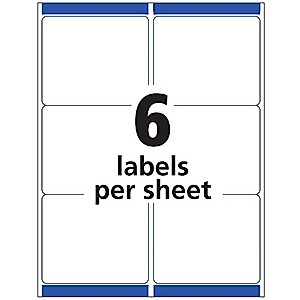 Avery Removable 3-1/3 x 4 Inch White ID Labels 150 Pack (6464) & Avery Removable Print or Write 2" x 4" Labels - Great for Home Organization Projects, Pack of 100 White Labels (5444)
