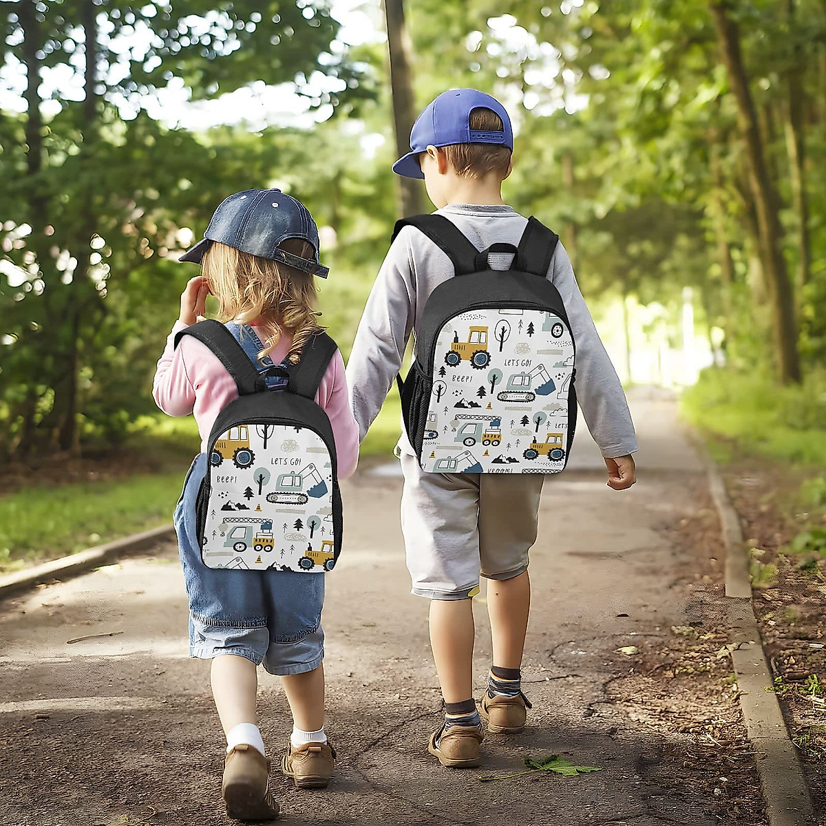 senya Toddlers Backpack Childish Truck Car Bookbag for Kid Aged 3-6 Preschool Kindergarten