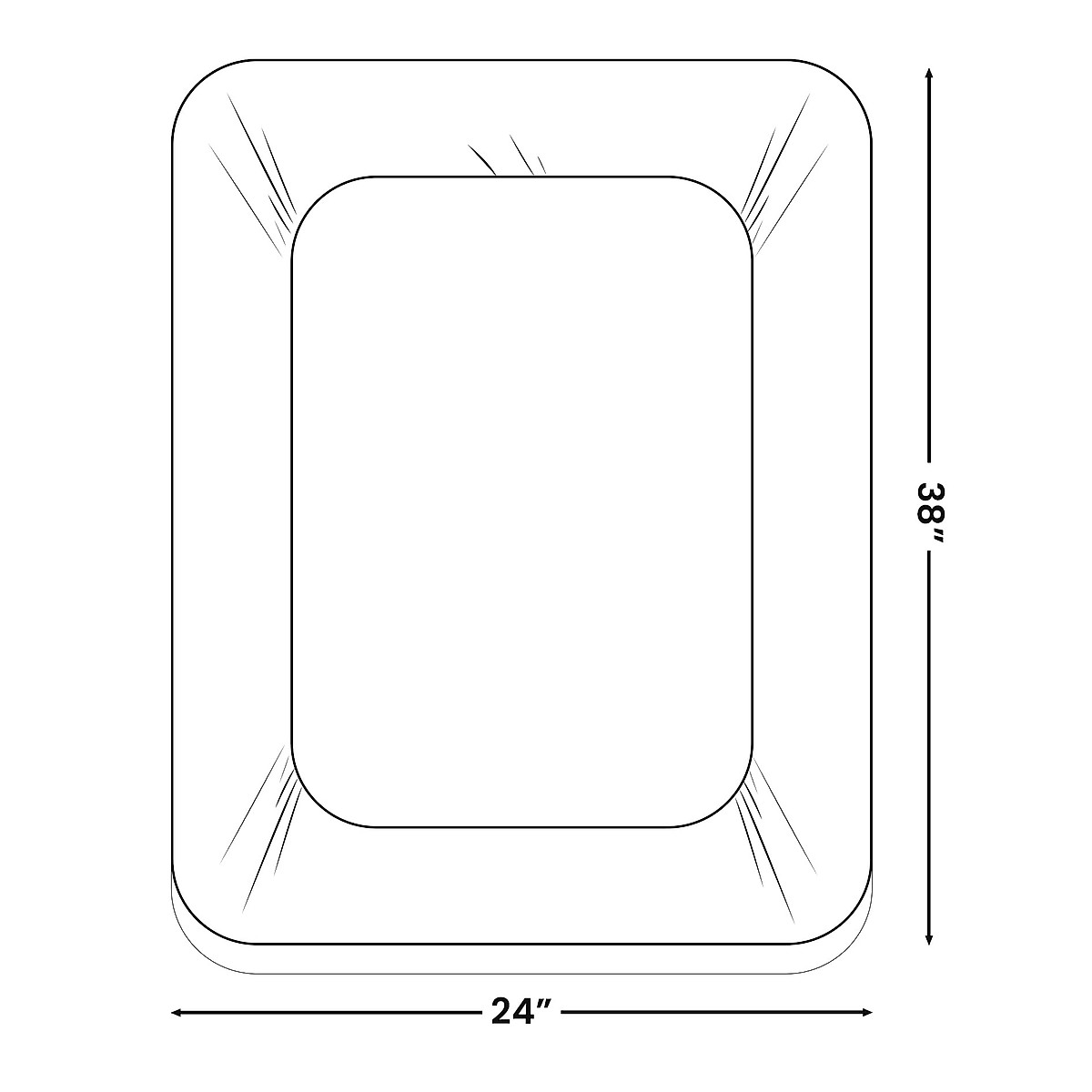 Abstract Waterproof Mini Crib Mattress Protector - Quilted, Fitted Cover for Bassinet - Breathable Crib Mattress Pad - Noiseless- Machine Washable - 24" x 38" Mini Crib, White