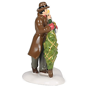 Department 56 Snow Village Accessories Bringing Home The Christmas Tree Figurine, 3.3 Inch, Multicolor