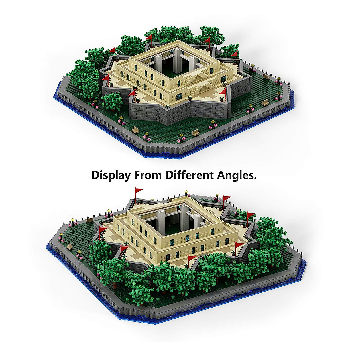 VONADO Base for Architectural Statue of Liberty Building Blocks, MOC 49317 Model Building Bricks Kit Stand for Gifts, Building Set Toy for Party Birthday and Holiday(2677Pieces)