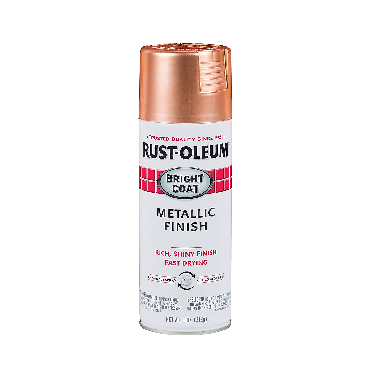 Rust-Oleum 314417 Stops Rust Bright Coat Metallic Spray Paint, 11 Oz, Copper