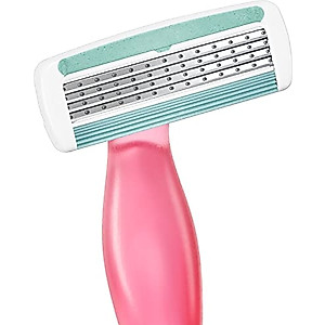 BIC Soleil Simply Smooth Women's Disposable Razors, 3 Blades With Moisture Strip For a Silky Smooth Shave, 8 Piece Razor Set