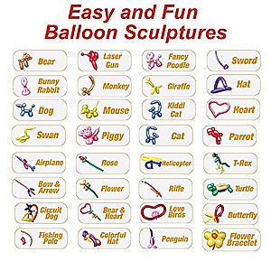 100Pcs Magic Balloons, Colorful Long Latex Balloons Twisting DIY Animal Balloon Premium Quality Balloons for Beginners Children's Party Carnivals Party Decoartions