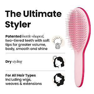 Tangle Teezer The Ultimate Styler Hair Styling Brush for Dry Styling, Maintains, Blends & Adds Volume, Texture & Shine, Sweet Pink