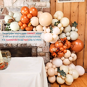Burnt Orange Balloons Garland Arch Kit - Double Stuffed Matte Orange Cream Peach Apricot Terracotta Latex Balloon Different Sizes 18 12 10 5In Fall Ballon for Baby Shower Gender Reveal Party Holiday