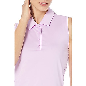 adidas Women's Standard Ultimate365 Solid Sleeveless Polo Shirt, Bliss Lilac, Medium