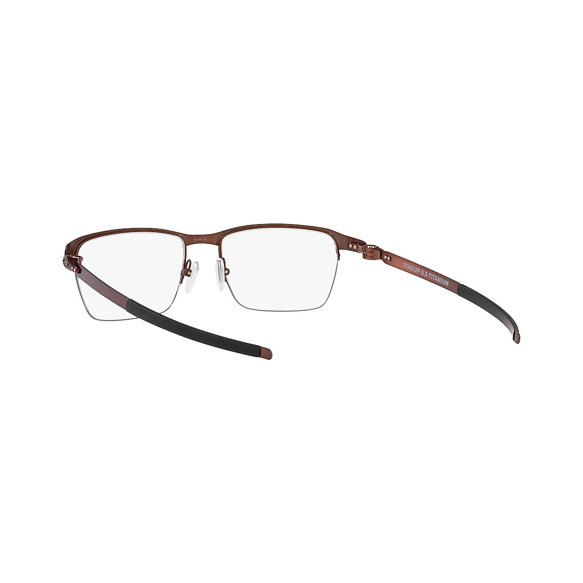 Oakley Men's Ox5099 Tincup 0.5 Ti Square Prescription Eyewear Frames, Brushed Grenache/Demo Lens, 51 mm