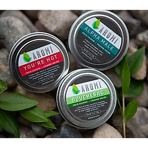 Aromi Douchebag Solid Cologne | Aromatic, Woodsy Fragrance for Men, Funny Gift, Travel, Vegan, Cruelty-free, Wax-Based Scent, Handmade, Portable (Douchebag)