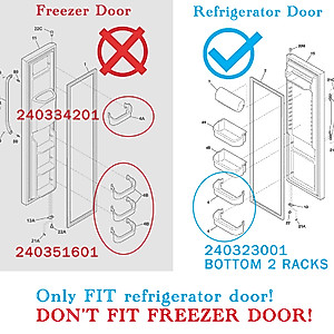 240323001 Refrigerator Door Bin, Refrigerator Side Shelf Replacement Part, (15.95in long), Fit for frigidaire kenmore, Replace AP2115741, PS429724, AH429724, 240323007, (DON’T fit freezer door)