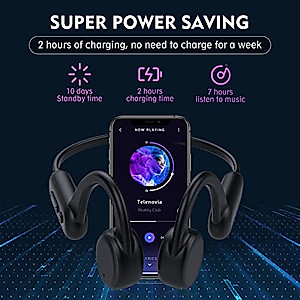 Bone Conduction Headphones, Ultralight Swimming Headphones IP68 Waterproof Bluetooth 5.0 Open Ear Wireless Sports Headset with MP3 Player & 8G Memory for Swimming Running Cycling Driving Jogging