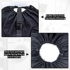 Enyur Laundry Bag Backpack with Adjustable Shoulder Straps College Laundry Bags Extra Large Travel Laundry bag Heavy Duty Dirty Cloths Laundry Backpack Bag Black/120L