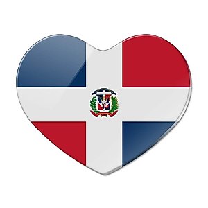 The Dominican Republic Country Flag Heart Acrylic Fridge Refrigerator Magnet