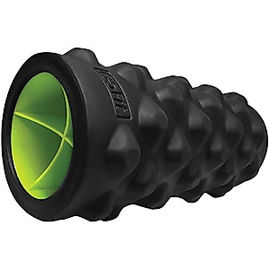 GoFit Extreme Massage Go Roller - Massage Bar and Training Manual,Black/Green,13",GF-EFR13-BLK