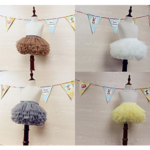 elamccor Baby Girls' Tutu Skirt Toddler 6 Layered Tulle Tutus 1-8T Black