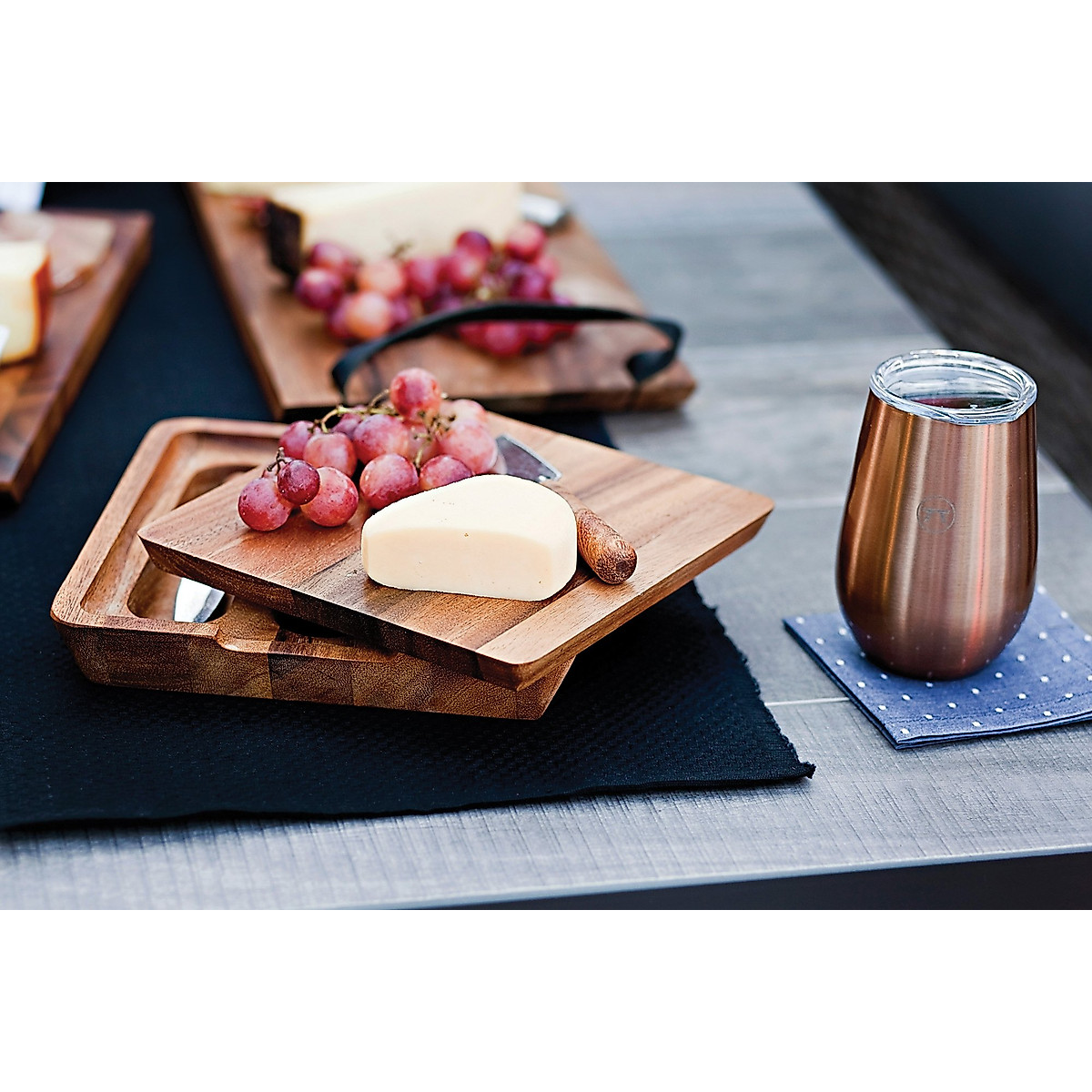 Ironwood Gourmet Cheese Board and Knife Set, Acacia Wood